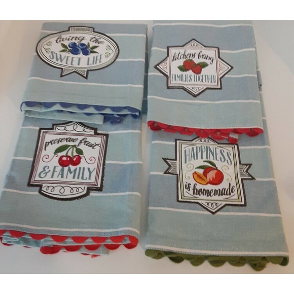 Kay Dee | Kitchen | Kay Dee Fruit Family Kitchen Towel Set Of 4 ...